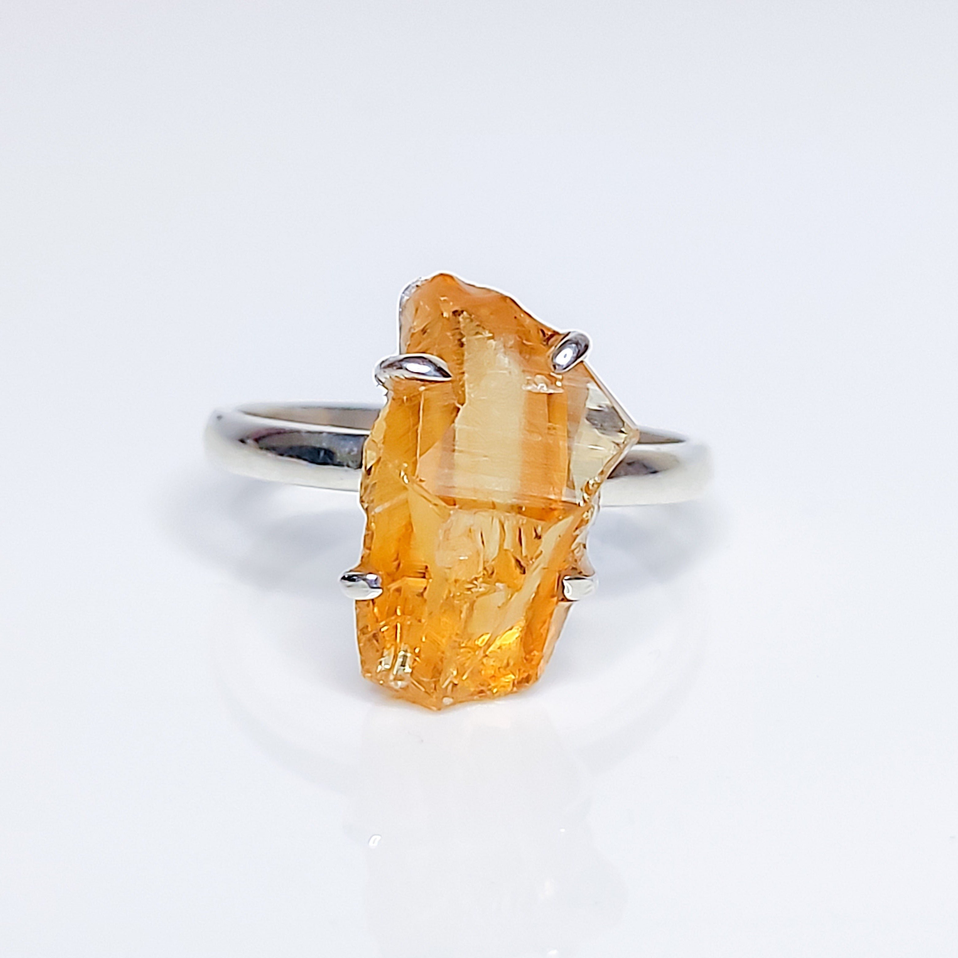 Raw Yellow Sapphire Crystal Birthstone Ring | Sacred Ceremony – Sacred ...