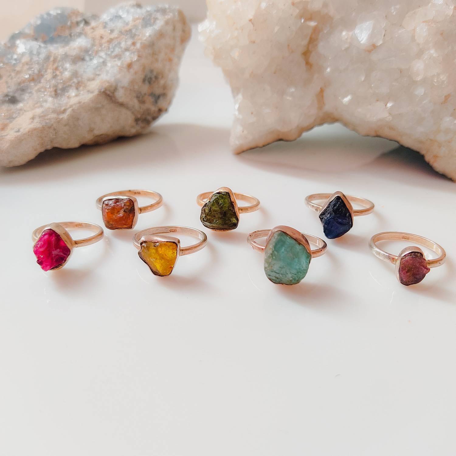Raw Crystal Birthstone Rings | Sacred Ceremony – Sacred Ceremony Co.