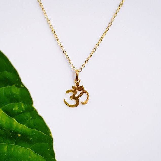 14k Gold Handmade Om Chain Necklace | Sacred Ceremony – Sacred Ceremony Co.