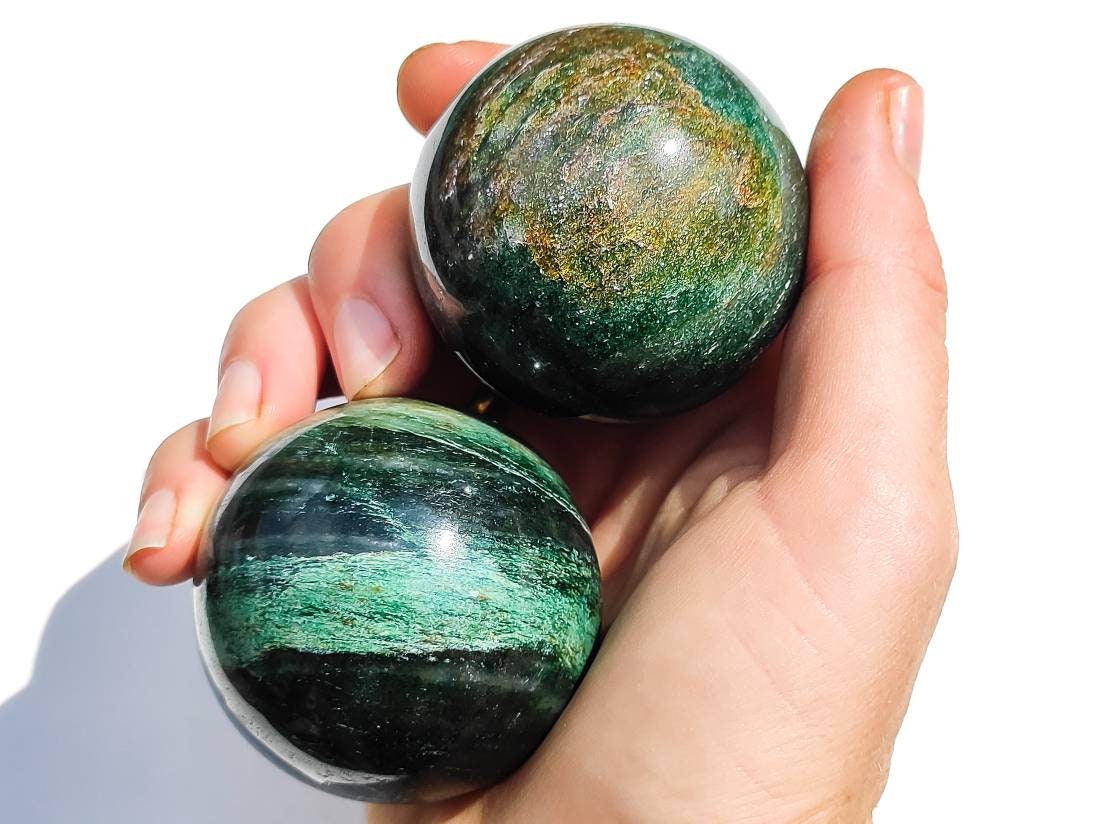 Himalayan Forest Green Jade Crystal Spheres | Sacred Ceremony – Sacred ...